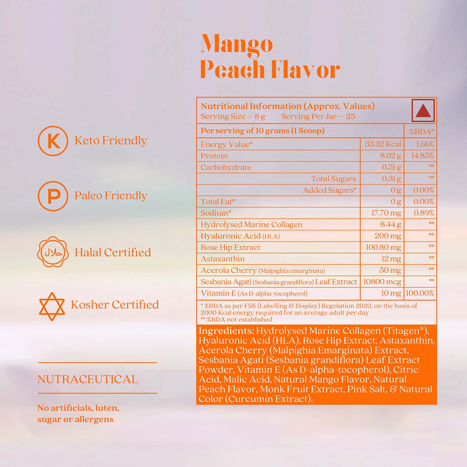 Buy WELLBEING NUTRITION BEAUTY JAPANESE MARINE COLLAGEN - MANGO PEACH ...