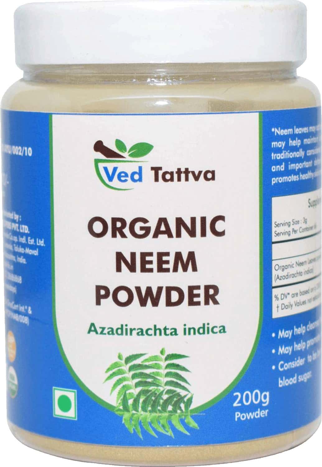 Buy VED TATTVA ORGANIC NEEM POWDER (AZADIRACHTA INDICA) NATURAL NEEM ...