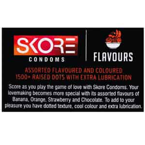 Buy SKORE CONDOMS ASSORTED FLAVOURED AND COLOURED 1500+ RAISED DOTS ...