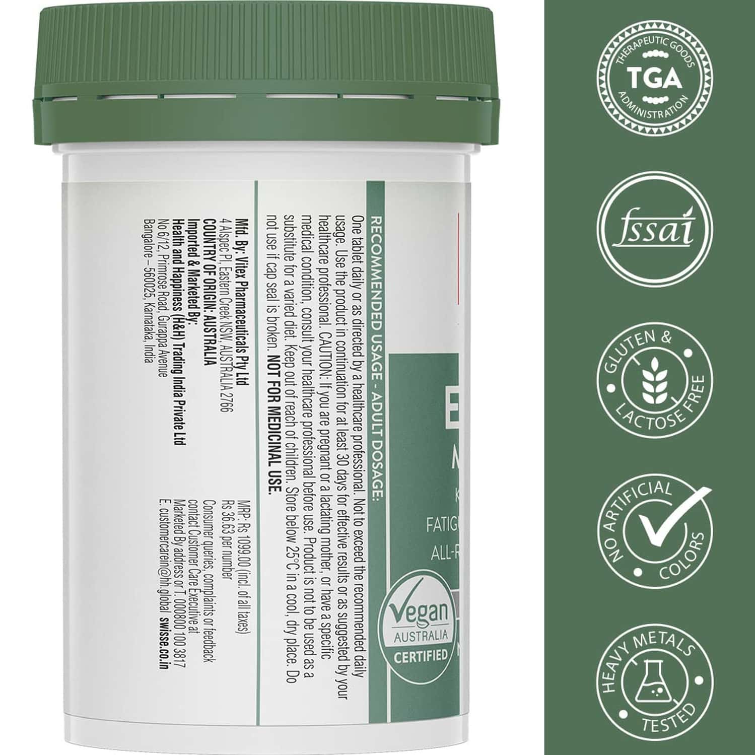 Buy SWISSE ULTIVITE ESSENTIAL MULTIVITAMIN 30 TAB Online & Get Upto 60% ...