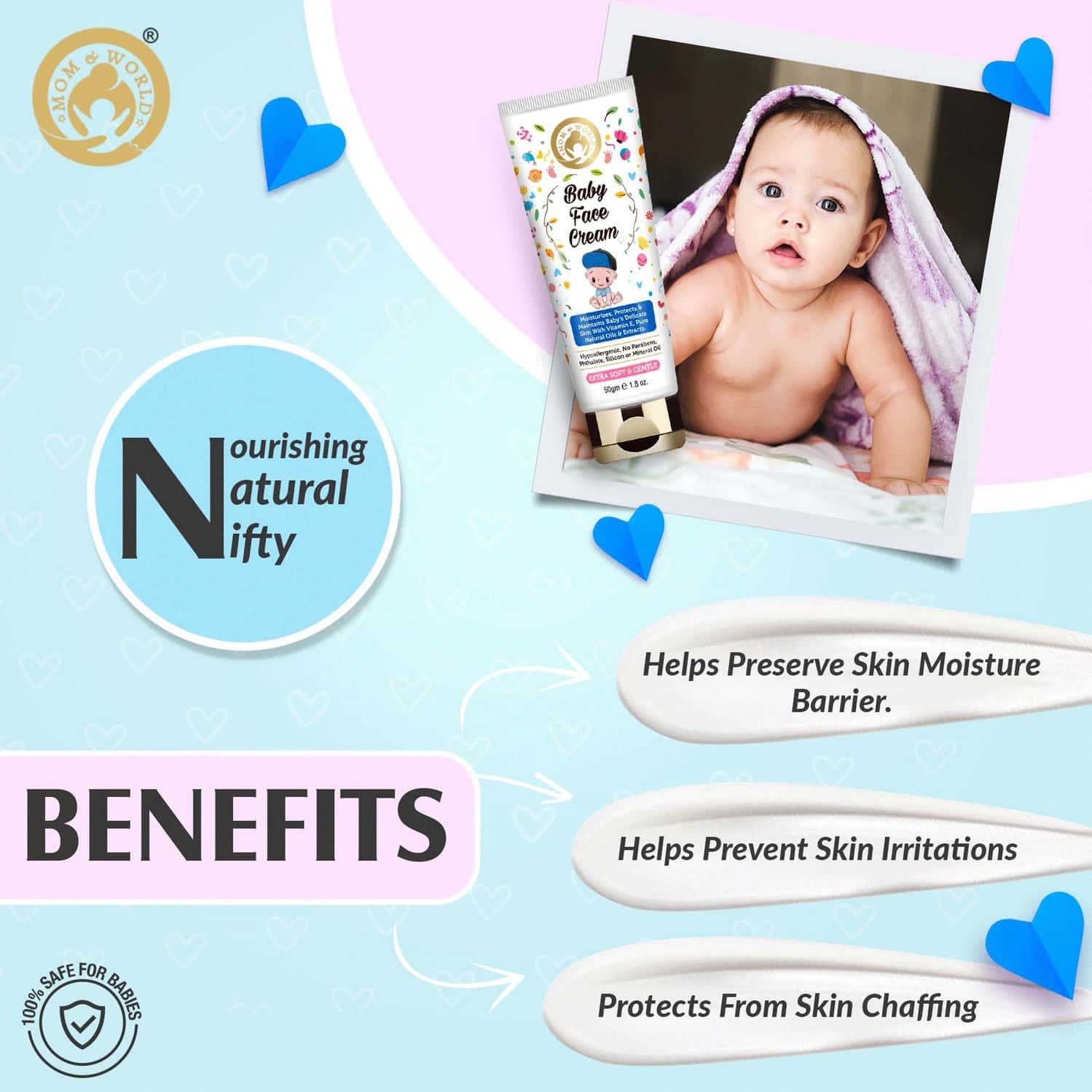 Buy MOM & WORLD BABY FACE CREAM EXTRA SOFT AND GENTLE - NO PARABENS ...