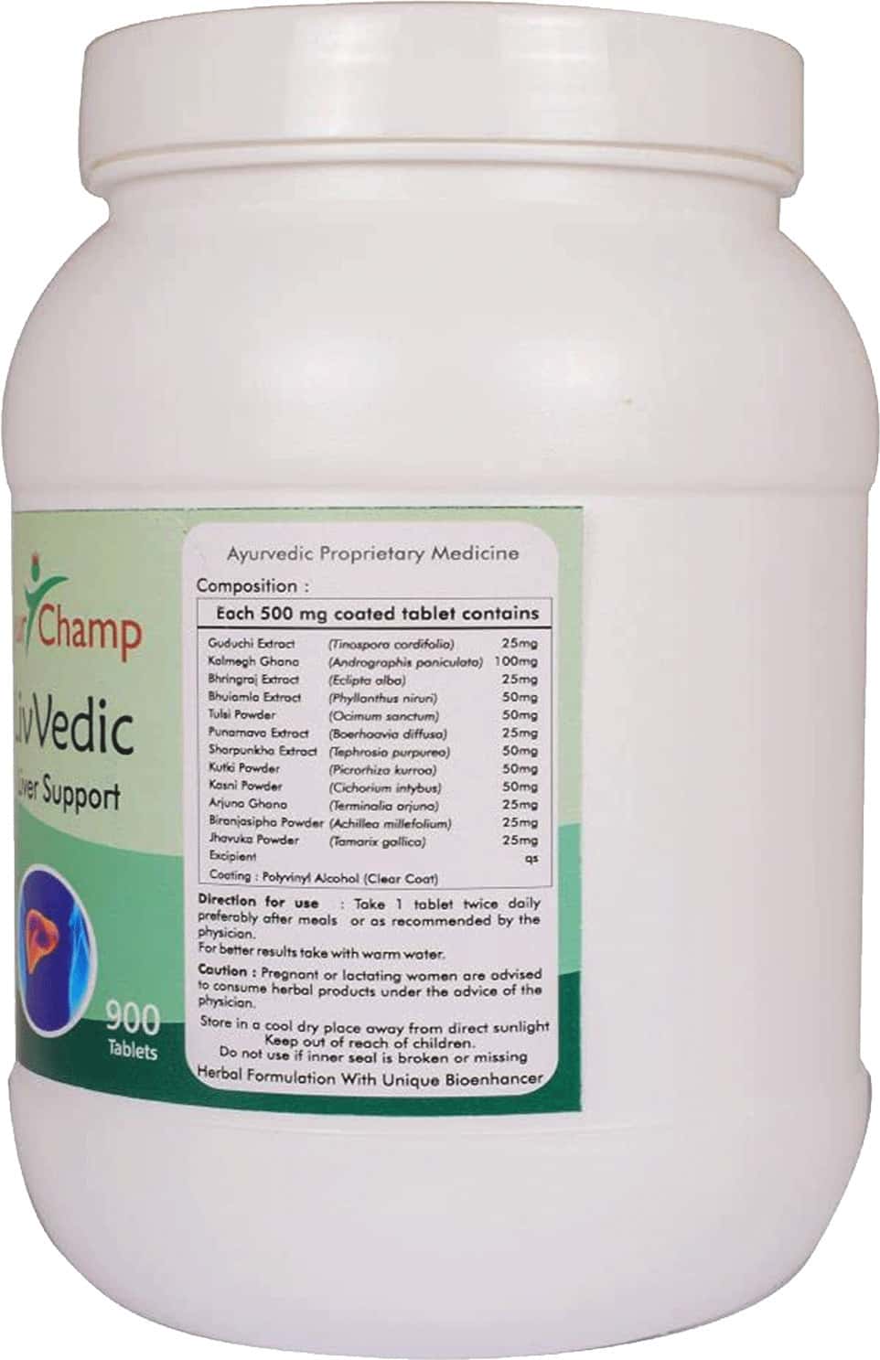 Buy AYUR CHAMP LIVVEDIC - 900 TABLETS PACK OF 5 Online & Get Upto 60% ...