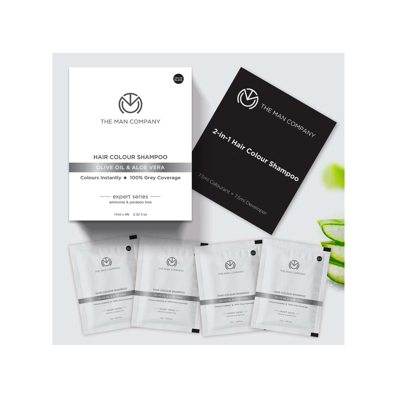 Buy THE MAN COMPANY HAIR COLOR SHAMPOO ( 15 ML SACHET X 4N) - PACK OF 4 ...