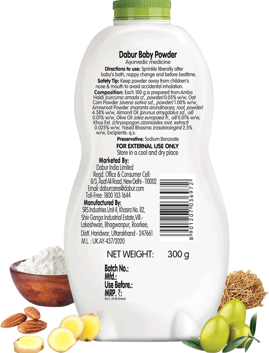 Buy DABUR BABY POWDER 300G Online & Get Upto 60% OFF at PharmEasy