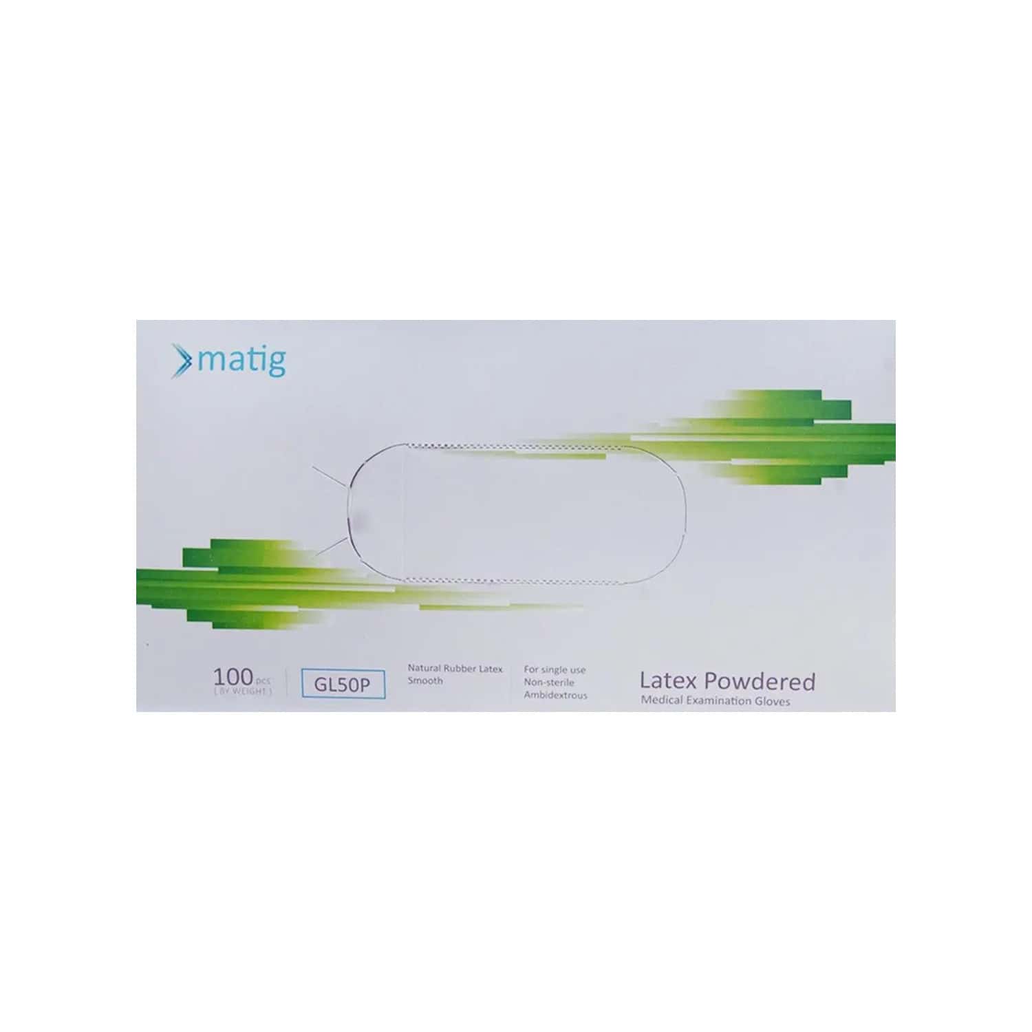 Buy MATIG LATEX MEDICAL EXAMINATION HAND GLOVES PACKET OF 100 (SIZE M ...