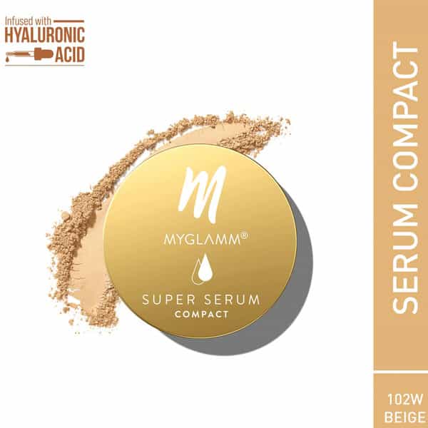 Buy MYGLAMM SUPER SERUM COMPACT -102W BEIGE Online & Get Upto 60% OFF ...
