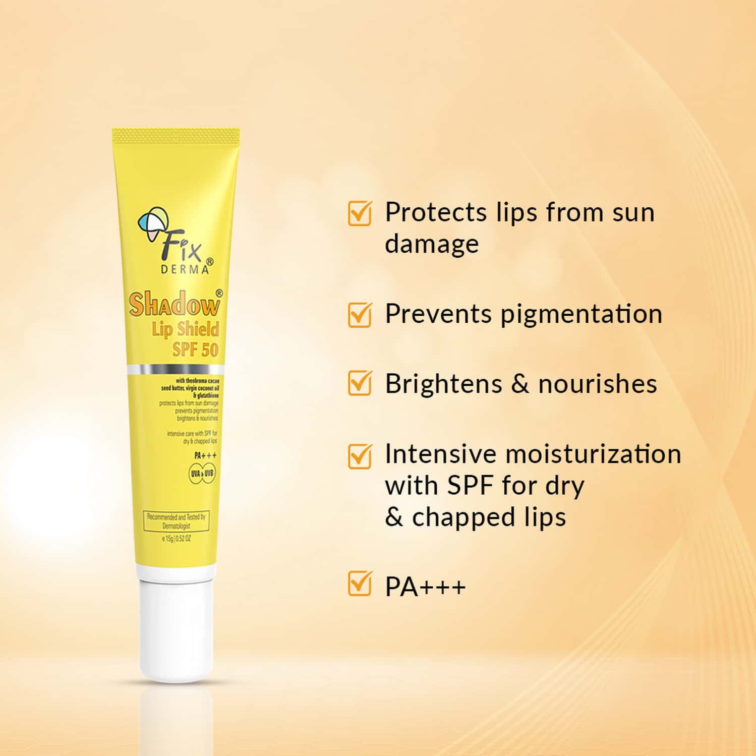 Buy FIXDERMA SHADOW SPF 50 PA+++ UVA UVB LIP SHIELD SUNSCREEN WITH ...