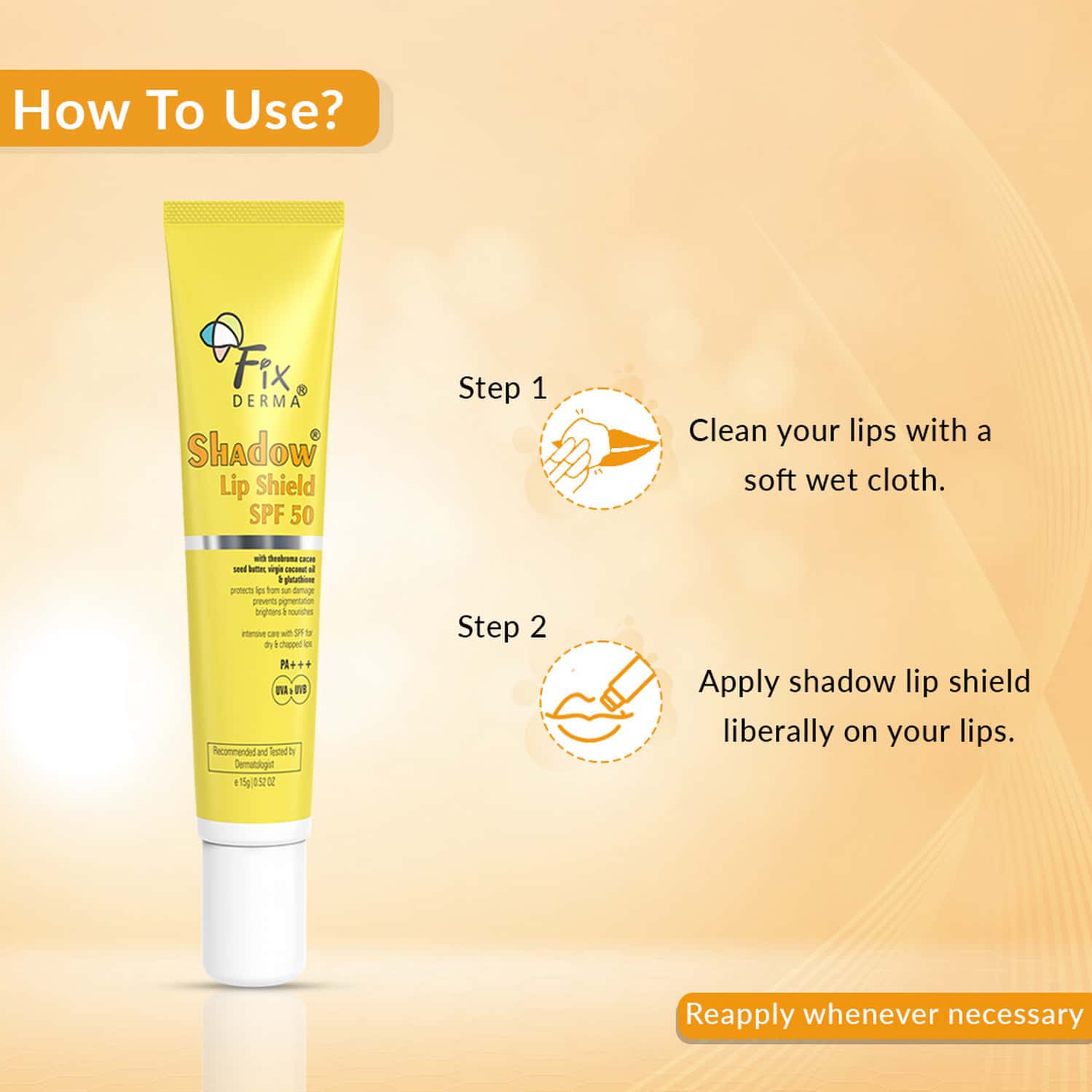 Buy FIXDERMA SHADOW SPF 50 PA+++ UVA UVB LIP SHIELD SUNSCREEN WITH ...