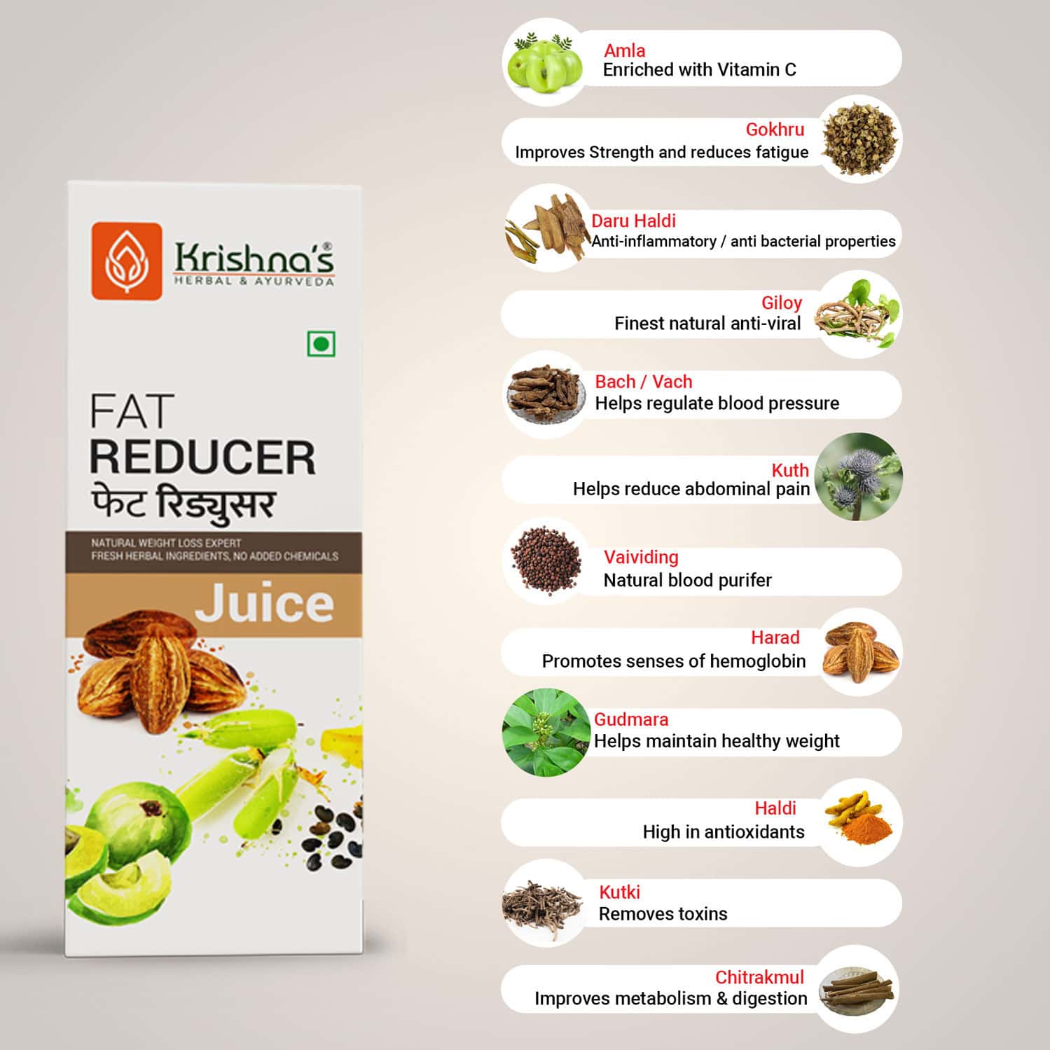 Buy KRISHNA'S FAT REDUCER JUICE - 1 LITRE Online & Get Upto 60% OFF at ...