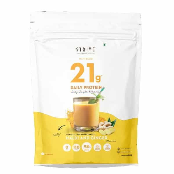 Buy STRIVE VEGAN 21G COMPLETE PROTEIN POWDER, REAL TASTY HALDI GINGER ...