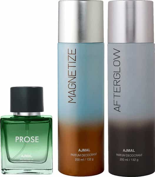 Buy AJMAL AFTER GLOW DEO 200 ML AND MAGNETIZE DEO 200 ML AND PROSE EDP ...