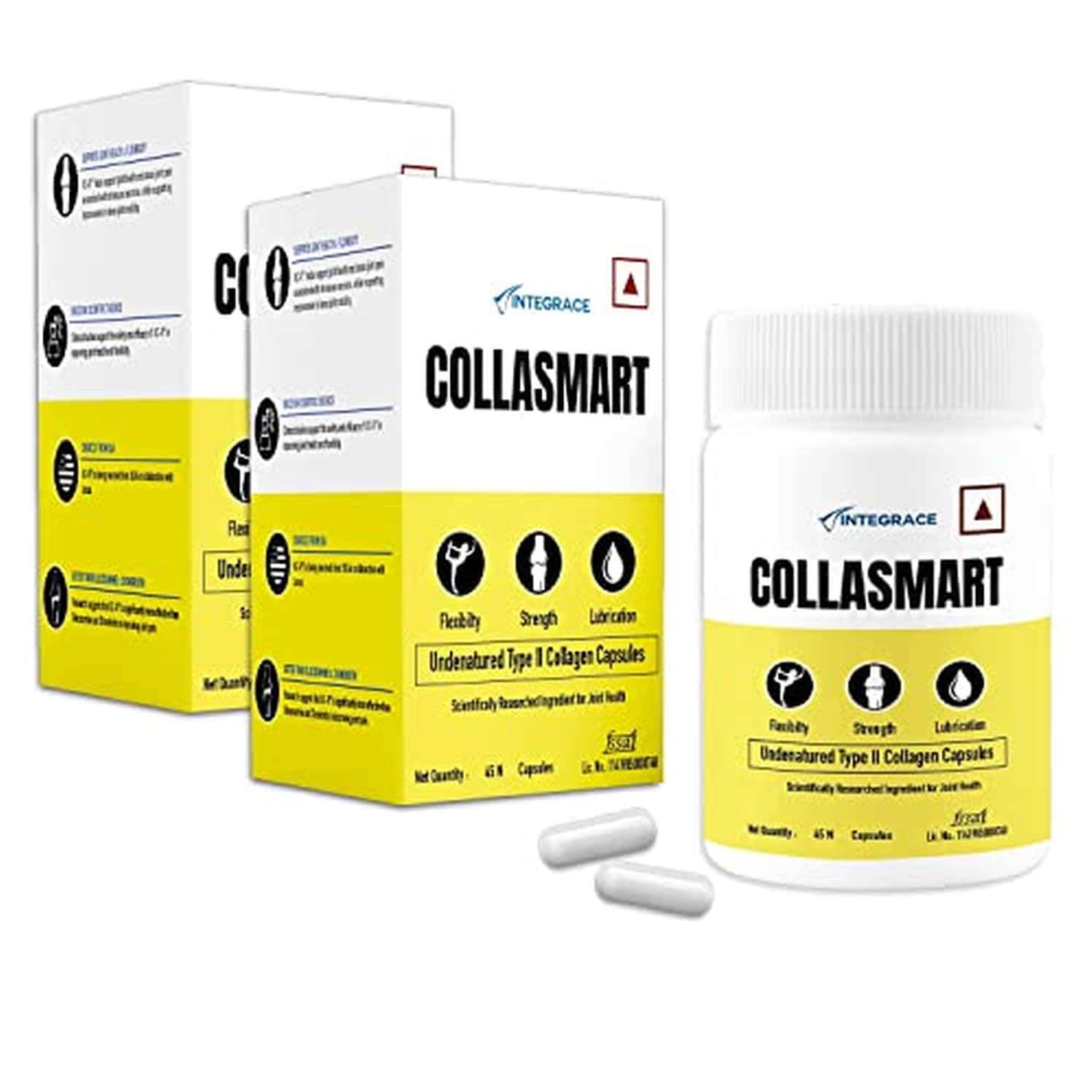 Buy COLLASMART UC - UNDENATURED TYPE 2 COLLAGEN CAPSULES - JAR OF 45 ...
