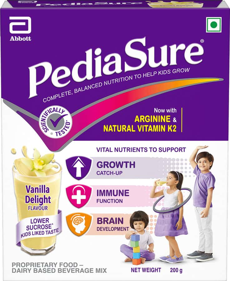 Buy PEDIASURE ADVANCE PLUS VANILLA FLAVOUR POWDER 400GM REFILL Online ...