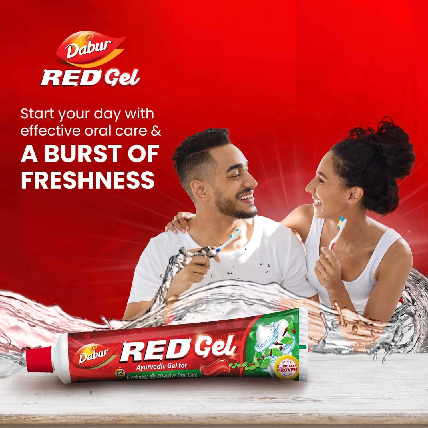 Buy DABUR RED GEL 300G (150G X 2, PACK OF 2) TOOTHPASTE,CONTROLS BAD ...