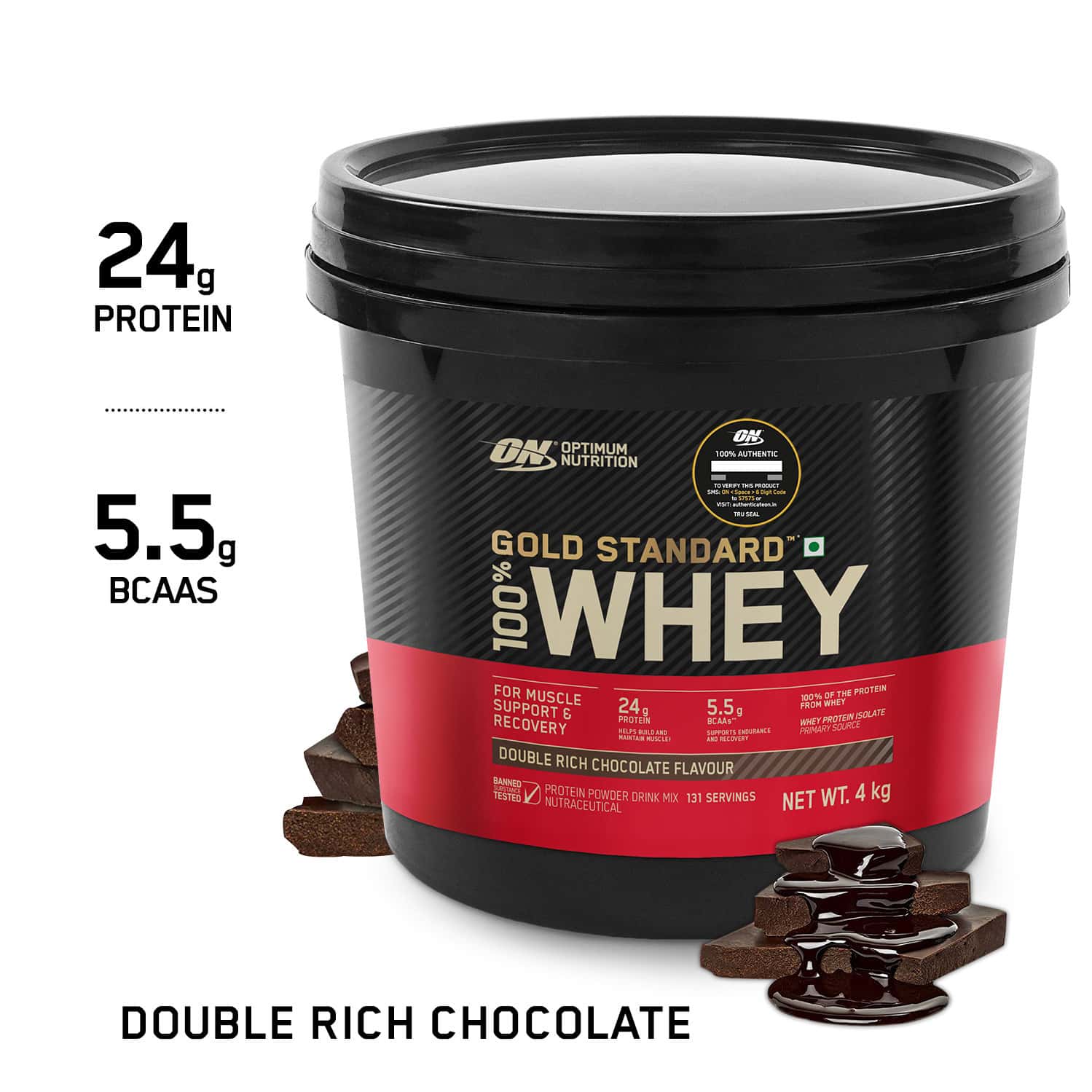 Buy OPTIMUM NUTRITION (ON) GOLD STANDARD 100% WHEY PROTEIN DOUBLE RICH ...