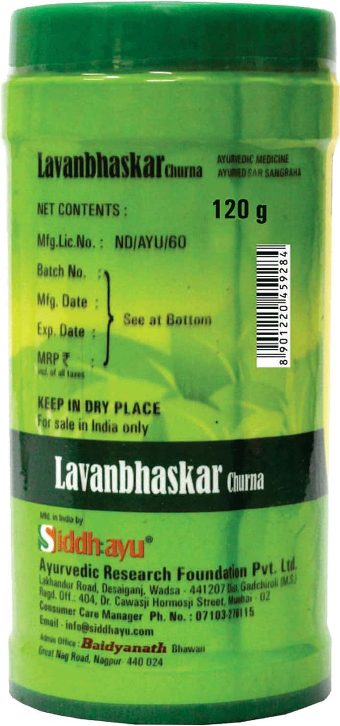 Buy BAIDYANATH NAGPUR LAVAN BHASKAR CHURNA 120 GM (PACK OF 2 ...