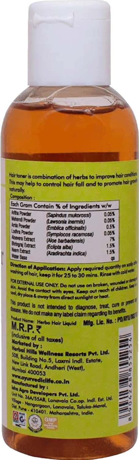 Buy AL-AYURVEDIC LIFE HERBO HAIR TONER - 100ML PACK OF 4 Online & Get ...