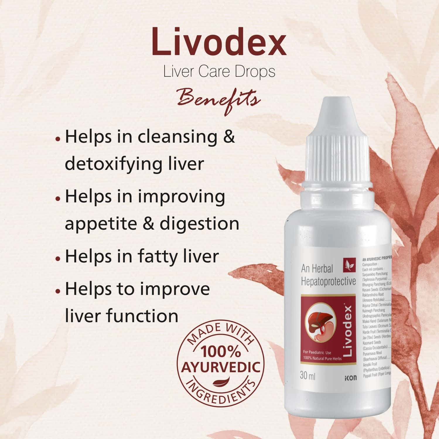 Buy LIVODEX DROPS LIVER HEALTH 30 ML | LIVER HEALTH SUPPLEMENT | DETOX ...