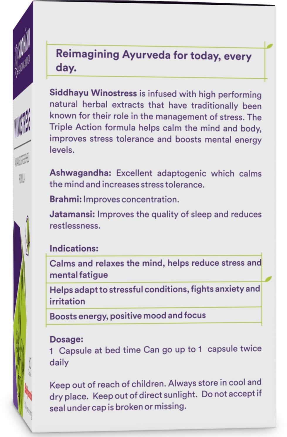 Buy SIDDHAYU WINOSTRESS CAPSULES (BY BAIDYANATH) | STRESS AND ANXIETY ...
