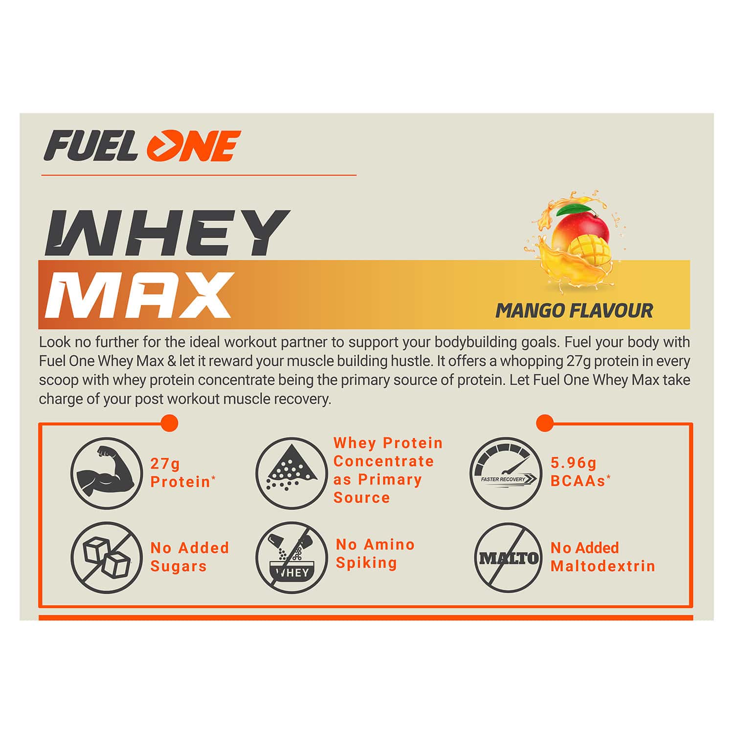 Buy FUEL ONE WHEY PROTEIN MAX POUCH PACK, WHEY PROTEIN CONCENTRATE ...