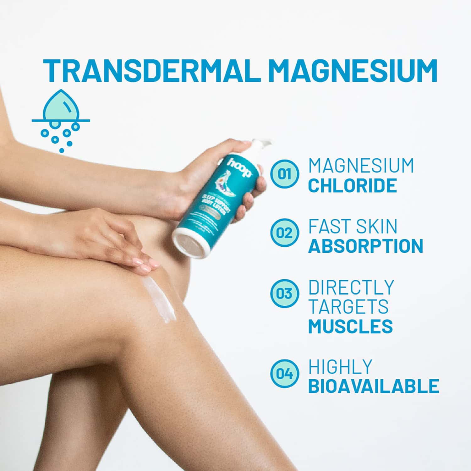 Buy HOOP MAGNESIUM SLEEP BODY LOTION - RELAX MUSCLES POST WORKOUT, CALM ...