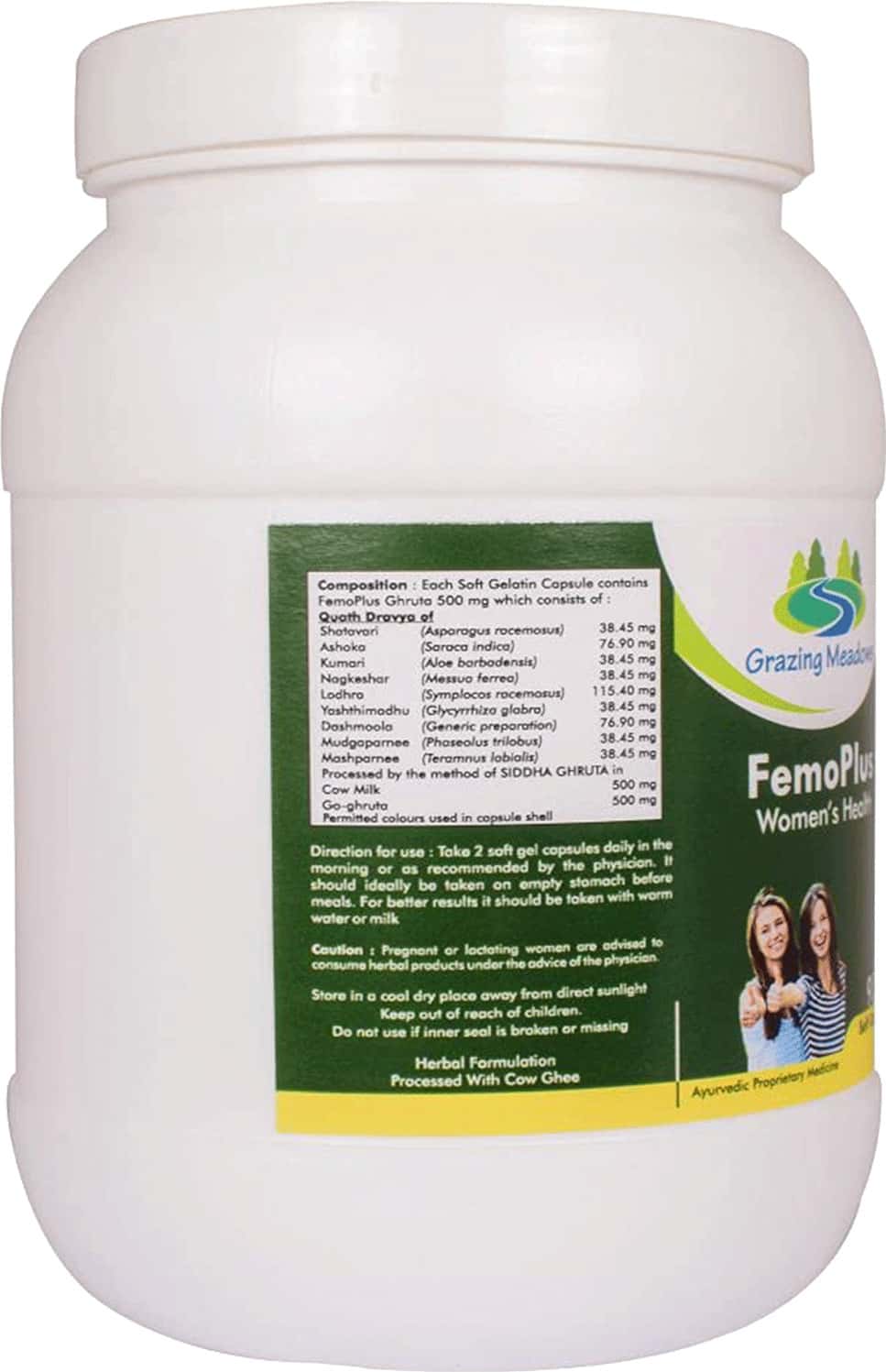 Buy GRAZING MEADOWS FEMO PLUS 900 CAPSULES | AYURVEDIC HERBAL ...