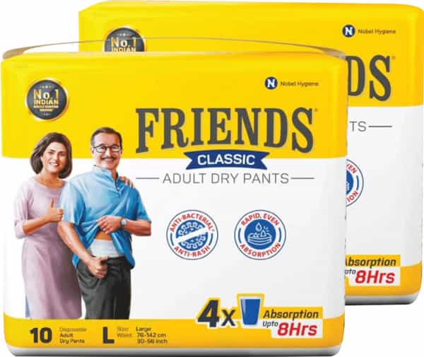 Buy Friends Classic Adult Diapers Pants Style 20 Count Large Waist