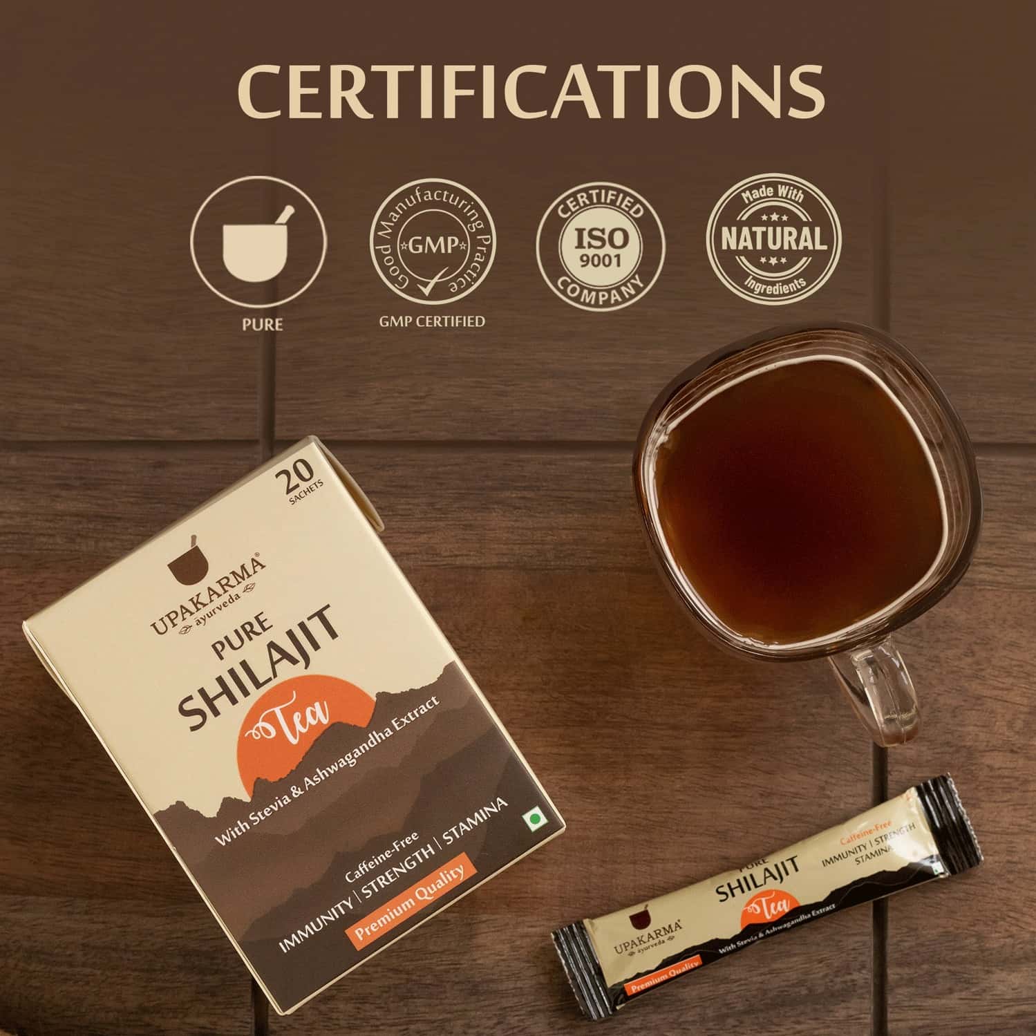 Buy UPAKARMA AYURVEDA PURE SHILAJIT TEA WITH 12 PLUS AYURVEDIC HERBS ...