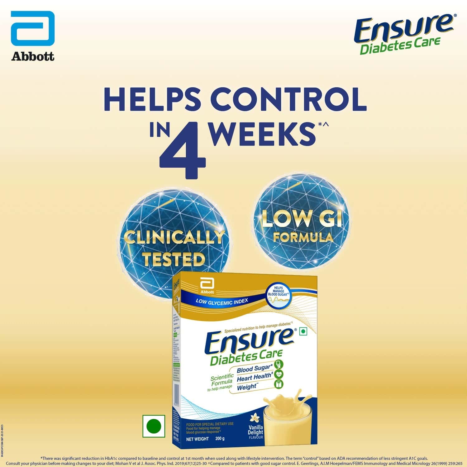 Buy ENSURE DIABETES CARE VANILLA DIABETES CARE POWDER REFILL OF 200 G ...