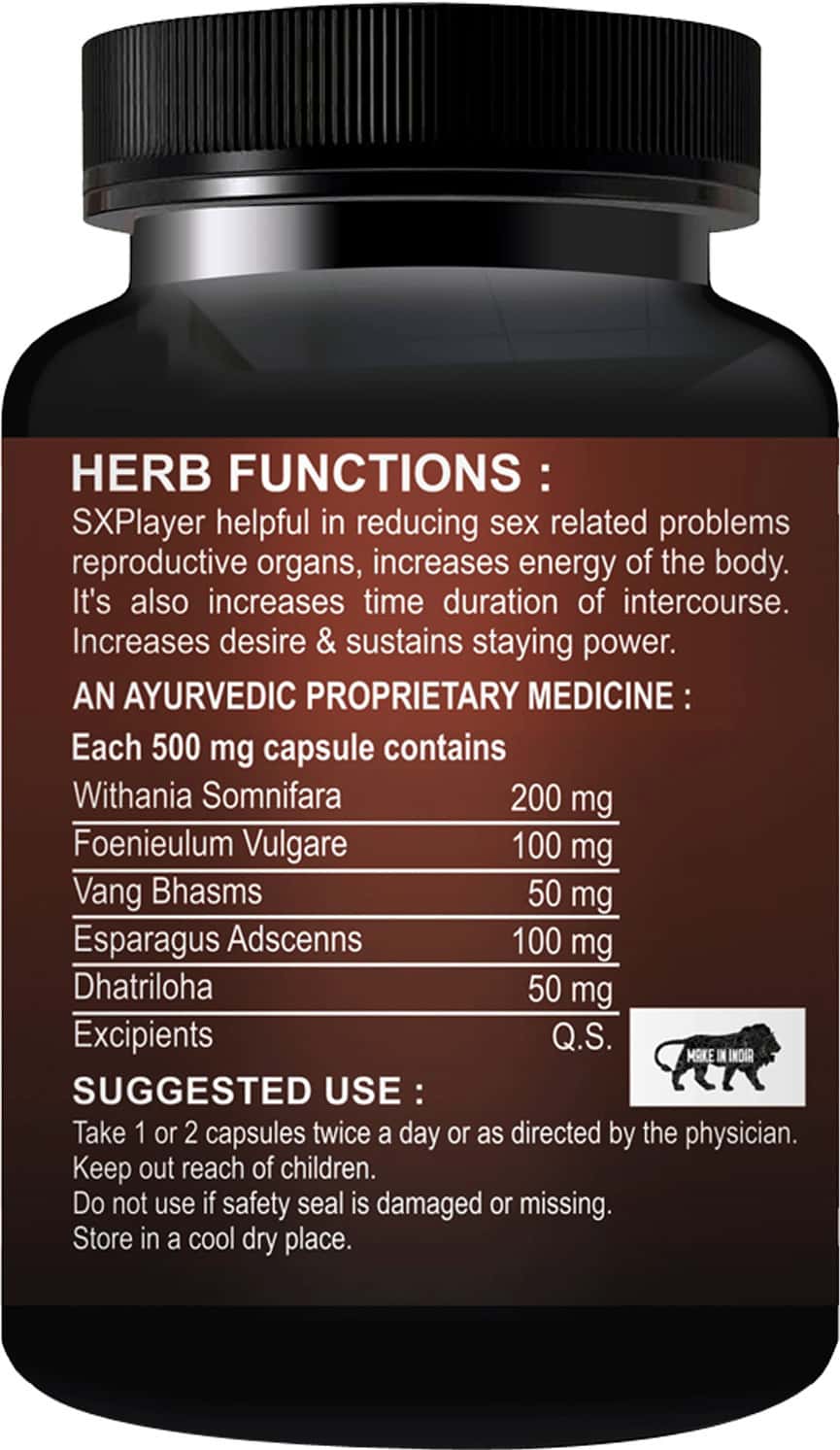 Buy RIFFWAY SX PLAYER HERBAL CAPSULES FOR BOOST YOUR SEXUAL STAMINA (30 ...