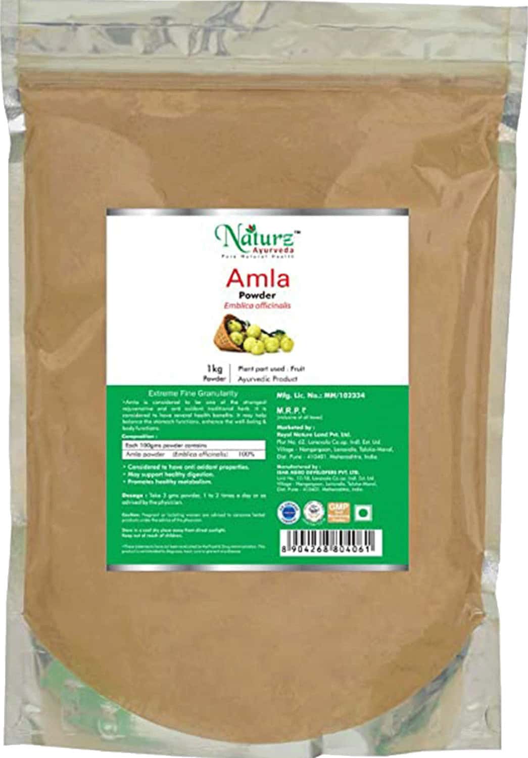 Buy NATURZ AYURVEDA AMLA POWDER - 1 KG - PACK OF 4 Online & Get Upto 60 ...