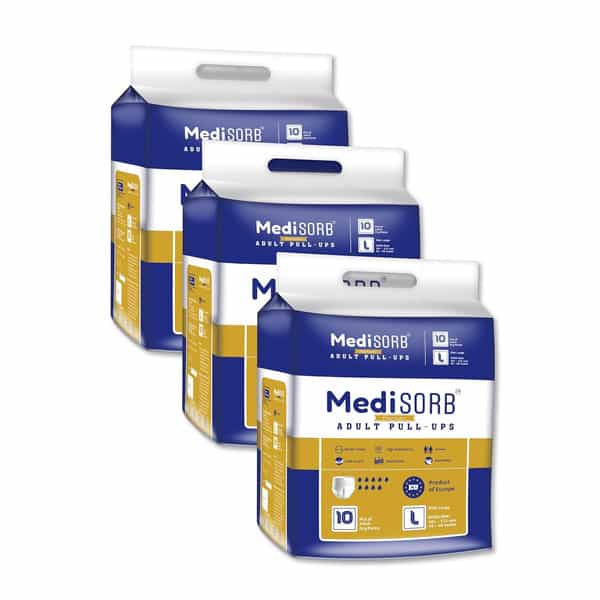 Buy MEDISORB ADULT PULL-UPS DIAPER PANTS LARGE SIZE,ELASTIC WAIST (101-152 CM),30 PIECES,PACK OF ...