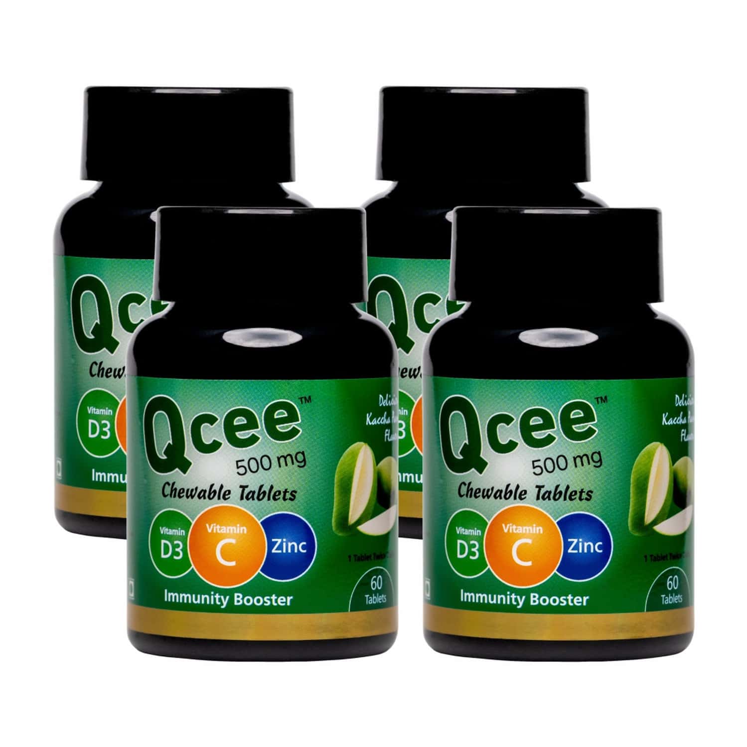 Buy QCEE CHEWABLE TABLETS (RAW MANGO) (60 TABLETS - PACK OF 2) Online ...