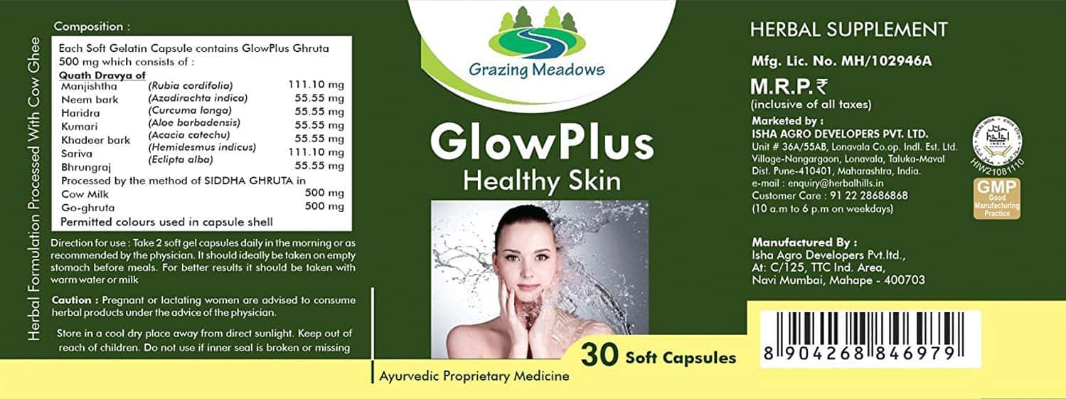 Buy GRAZING MEADOWS GLOWPLUS 30 CAPSULE AYURVEDIC HERBAL FORMULATION ...