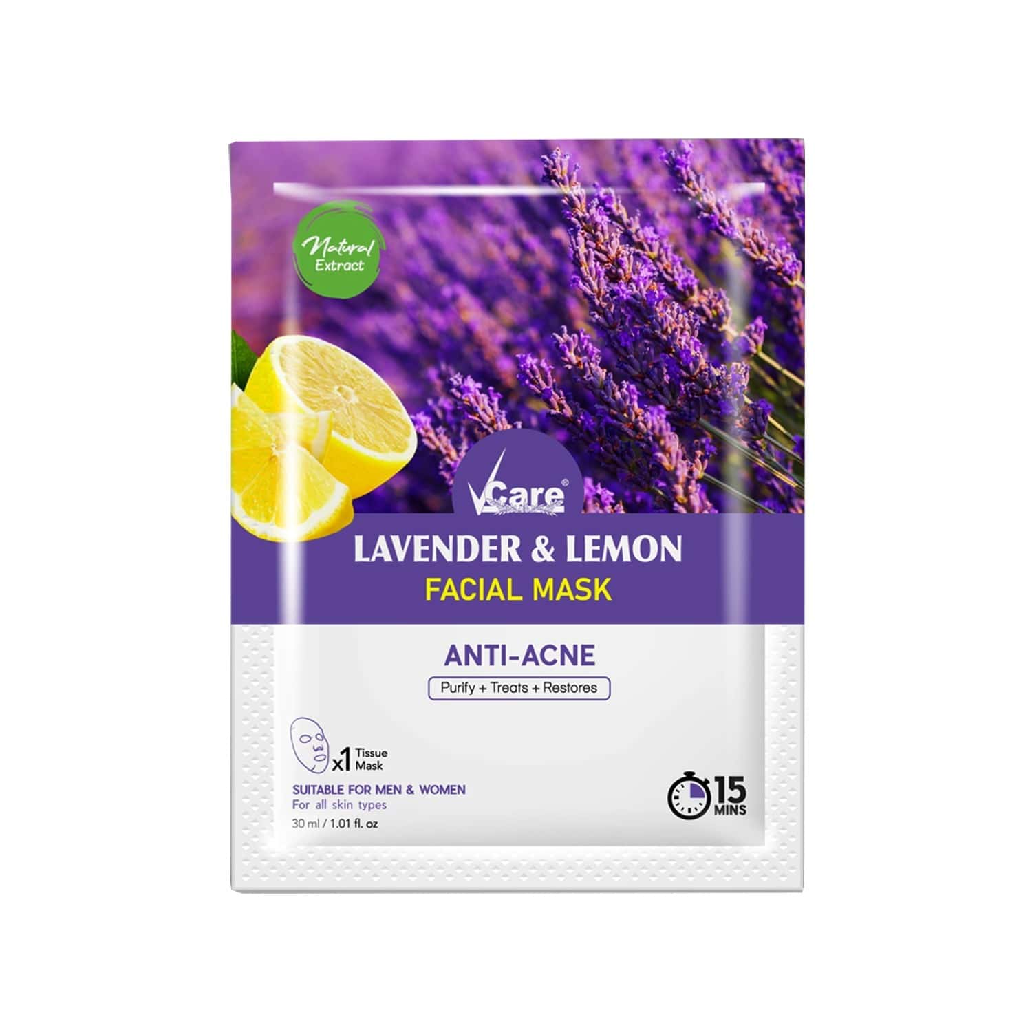 Buy Vcare Lavendar & Lemon Face Mask - 1 Unit Online & Get Upto 60% OFF ...