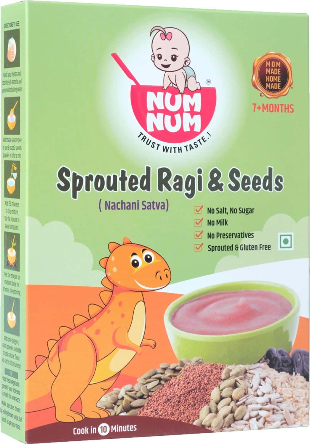 Buy NUM NUM SPROUTED RAGI & SEEDS - 200GM Online & Get Upto 60% OFF at ...