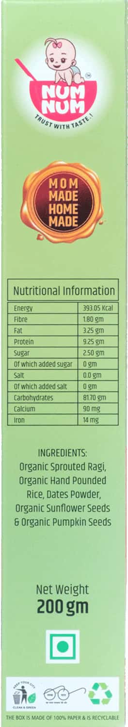 Buy NUM NUM SPROUTED RAGI & SEEDS - 200GM Online & Get Upto 60% OFF at ...