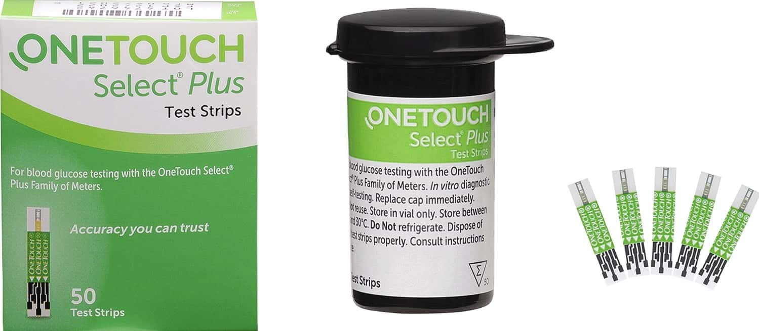 Buy ONETOUCH SELECT PLUS GLUCOMETER TEST STRIPS 100S PACK + 4 *25S ...