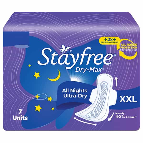 Buy STAYFREE ADVANCED ALL NIGHTS ULTRA SOFT XXL 28 PADS Online & Get ...
