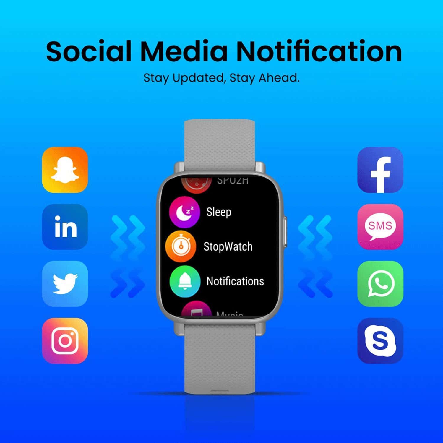 Buy PORTRONICS KRONOS X1 POR-1435- SMART WRIST WATCH, GREY Online & Get ...