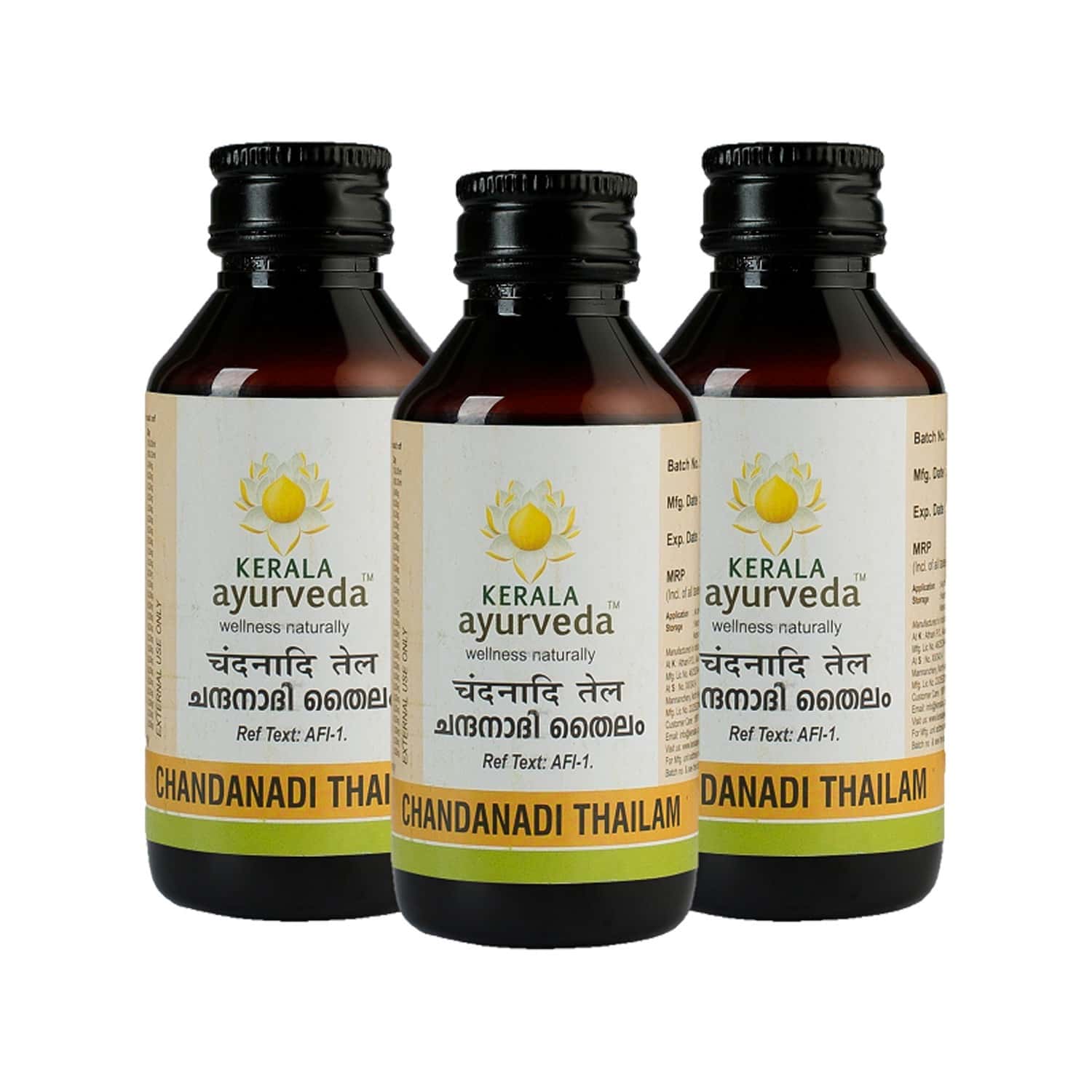 Buy KERALA AYURVEDA CHANDANADI THAILAM - 100 ML - PACK OF 3 Online ...