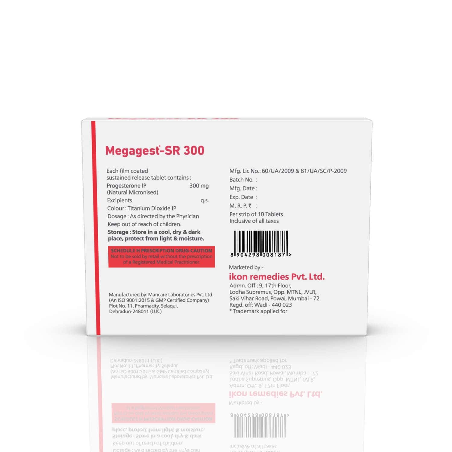 Buy MEGAGEST-SR 300 MG TABLETS Online & Get Upto 60% OFF at PharmEasy