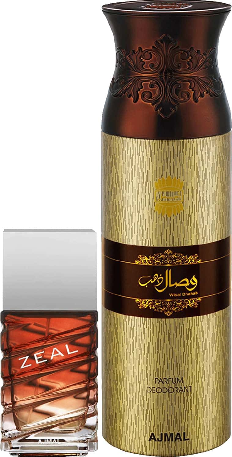Buy AJMAL TITANIUM EAU DE PARFUM 100ML PERFUME FOR MEN AND WISAL DHAHAB DEODORANT 200ML FOR MEN ...