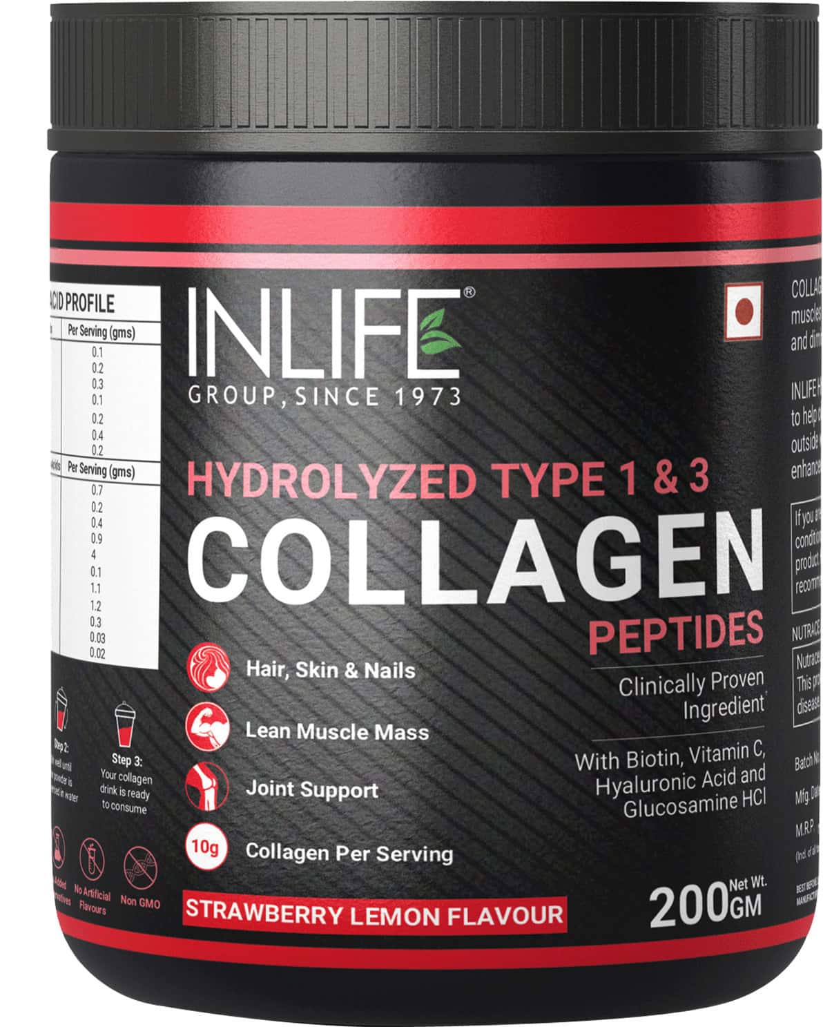 Buy INLIFE HYDROLYZED MARINE FISH TYPE 1 COLLAGEN PEPTIDES POWDER FOR ...