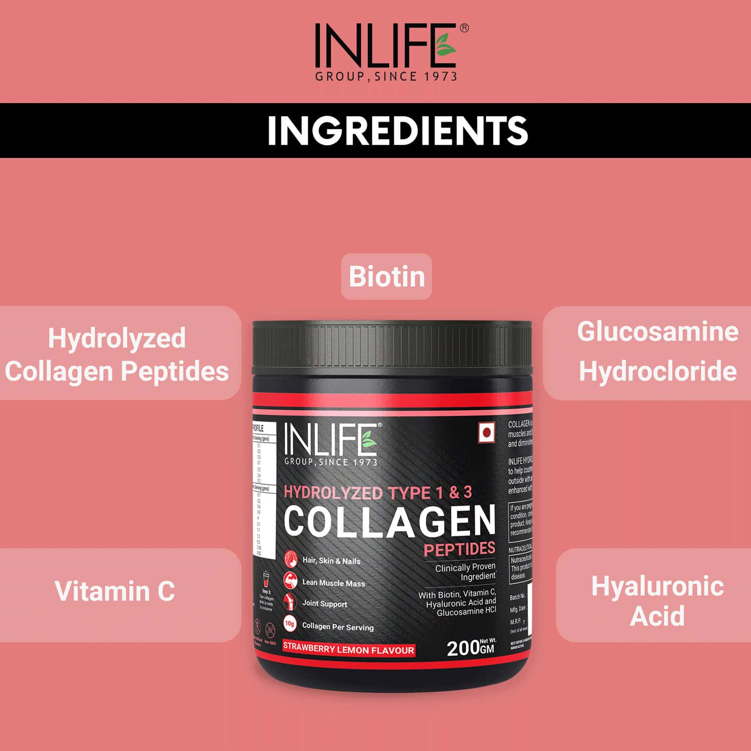 Buy INLIFE HYDROLYZED COLLAGEN PEPTIDES POWDER TYPE 1 AND 3 MEN WOMEN ...