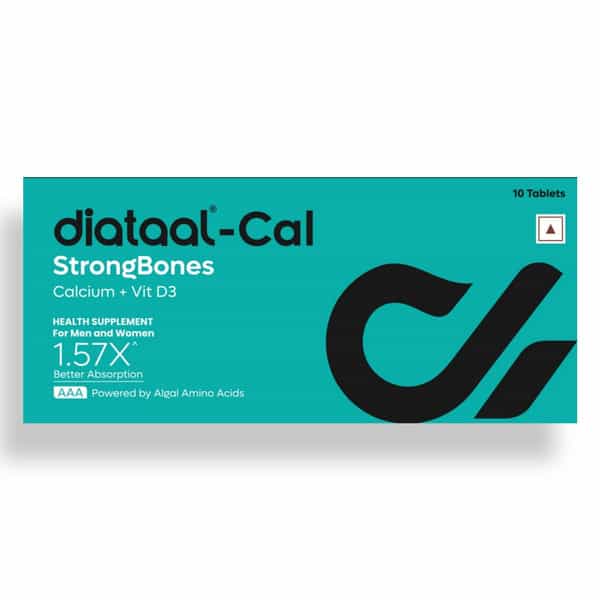 Buy DIATAAL CAL STRONGBONES CALCIUM WITH VIT D3 ACTIVE ABSORBABLE ...