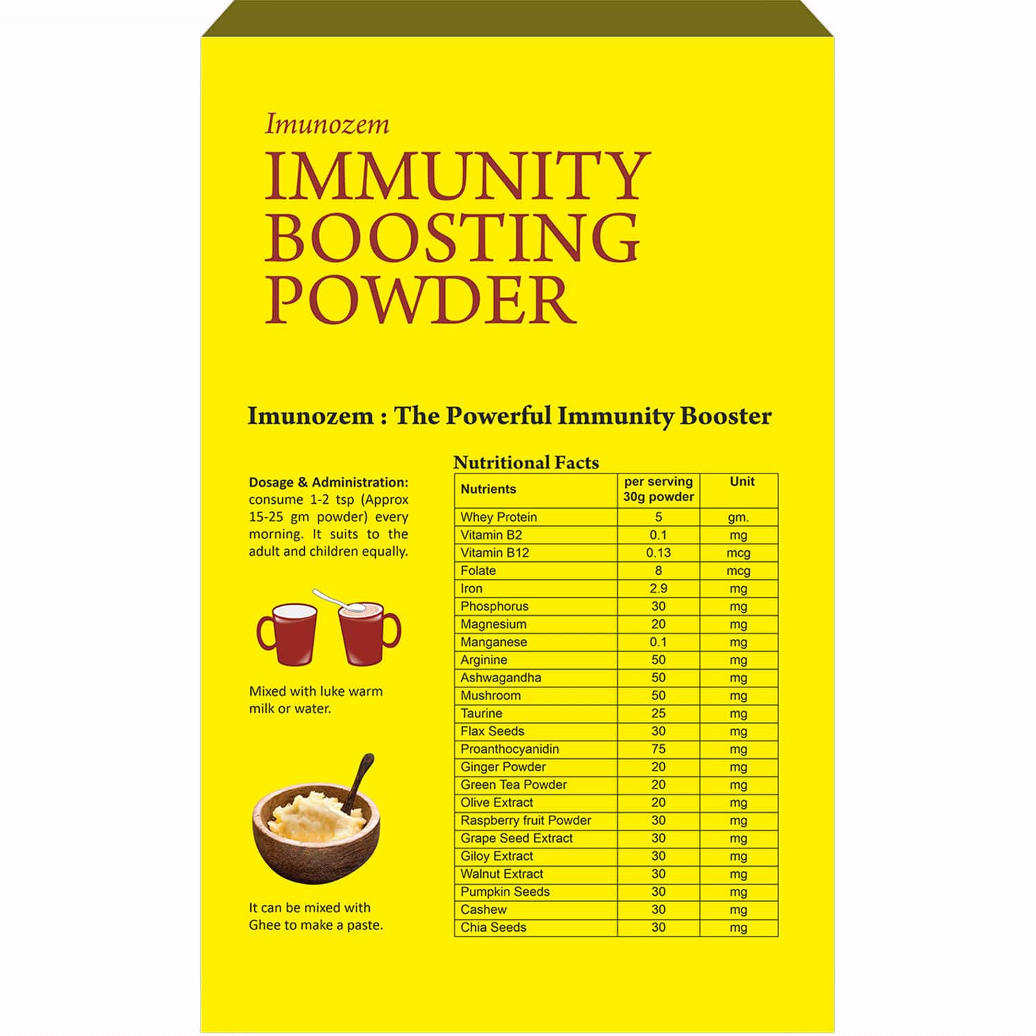 Buy IMUNOZEM IMMUNITY BOOSTING POWDER JAR OF 300G Online & Get Upto 60% ...
