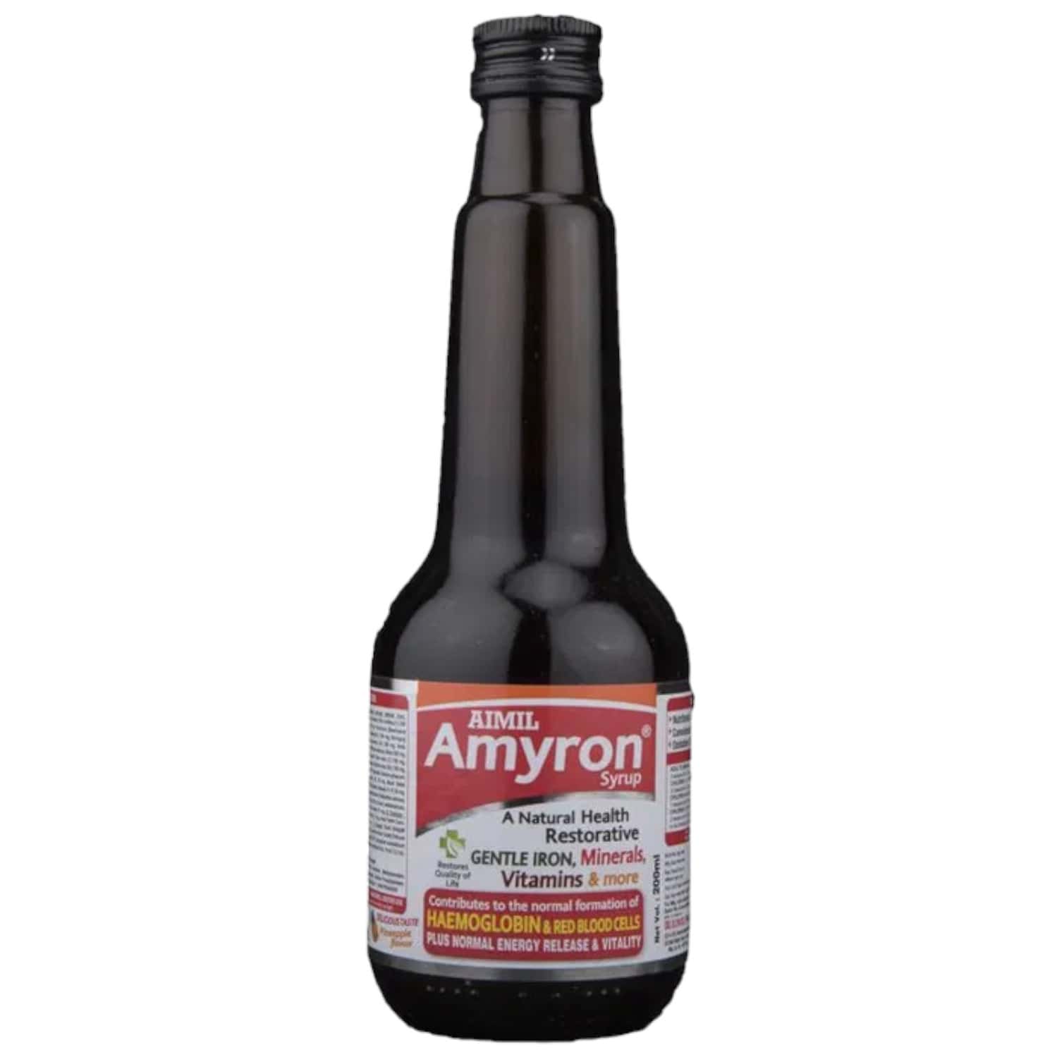 Buy AIMIL AMYRON PINEAPPLE FLAVOUR BOTTLE OF 200ML SYRUP Online & Get ...