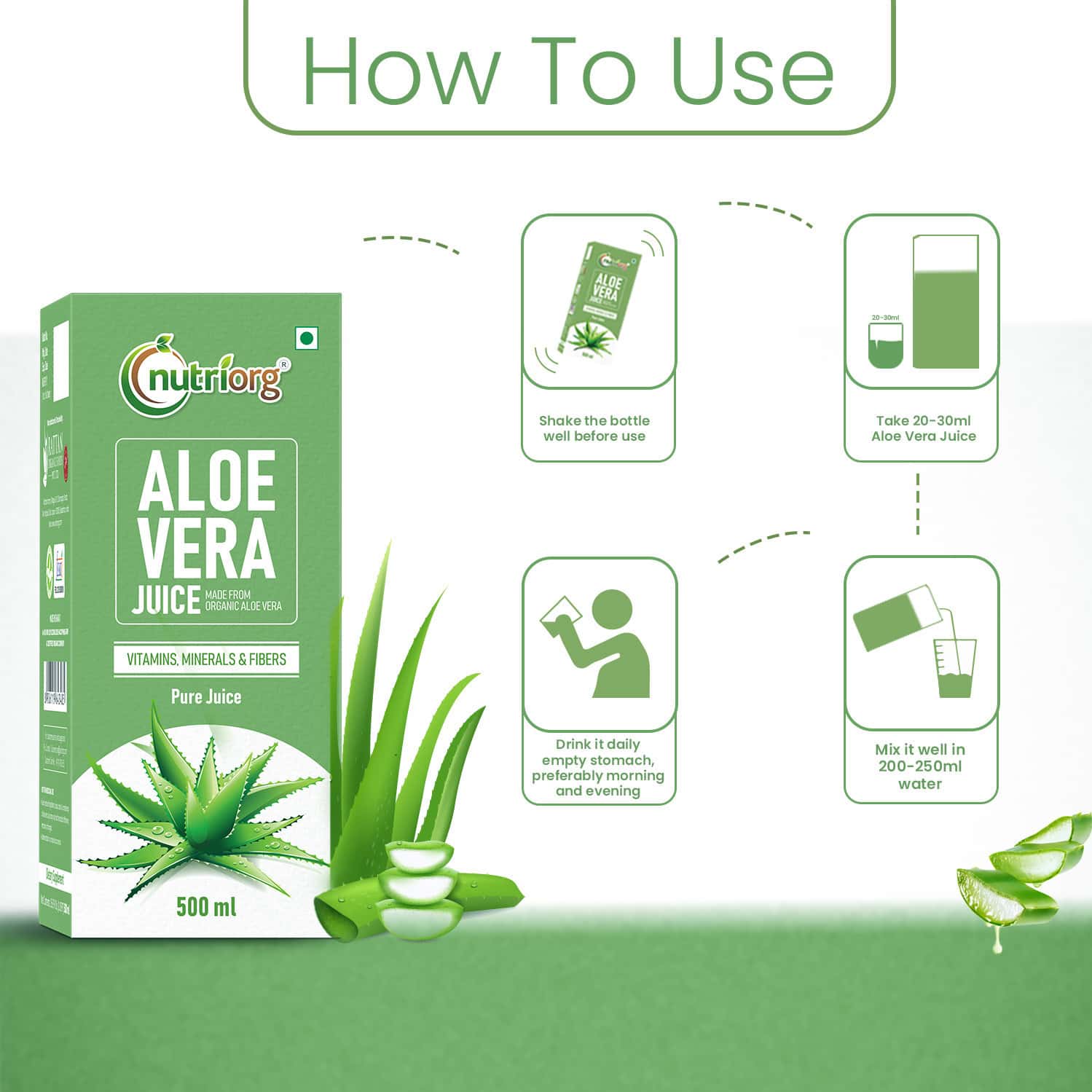 Buy NUTRIORG ALOE VERA JUICE 500 ML Online & Get Upto 60% OFF at PharmEasy