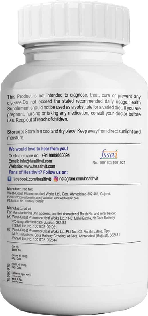 Buy HEALTHVIT MAGNEED COMPLEX MAGNESIUM RELAX SUPPLEMENT - 60 TABLETS ...